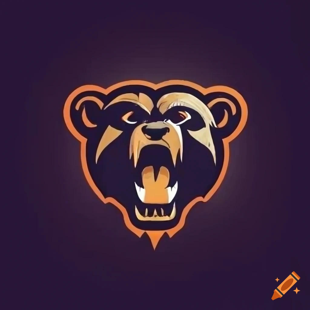 Ferocious bear face logo