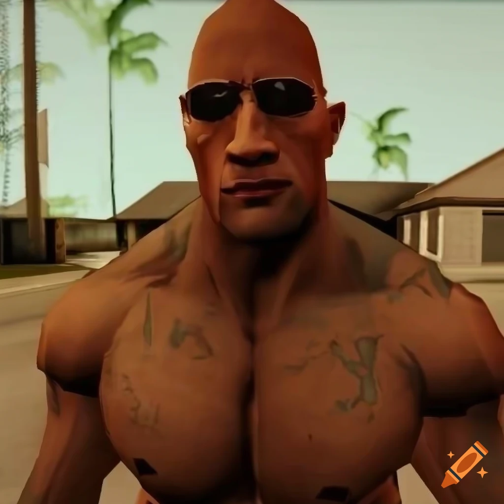 Dwayne the rock johnson in gta san andreas