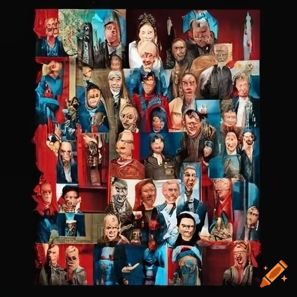 Collage of famous heroes on Craiyon