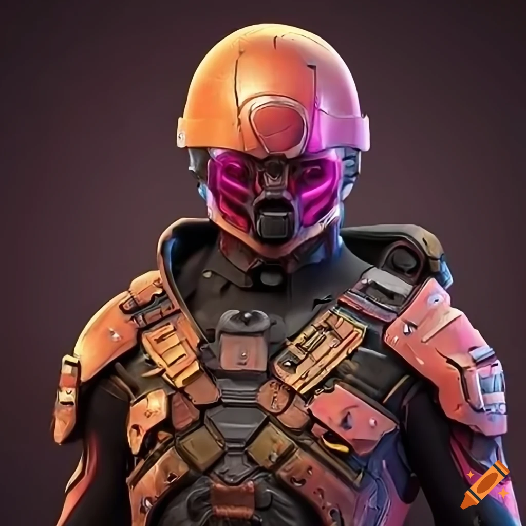 Ultra HD sculpture of a male soldier in futuristic military dress uniform on Craiyon