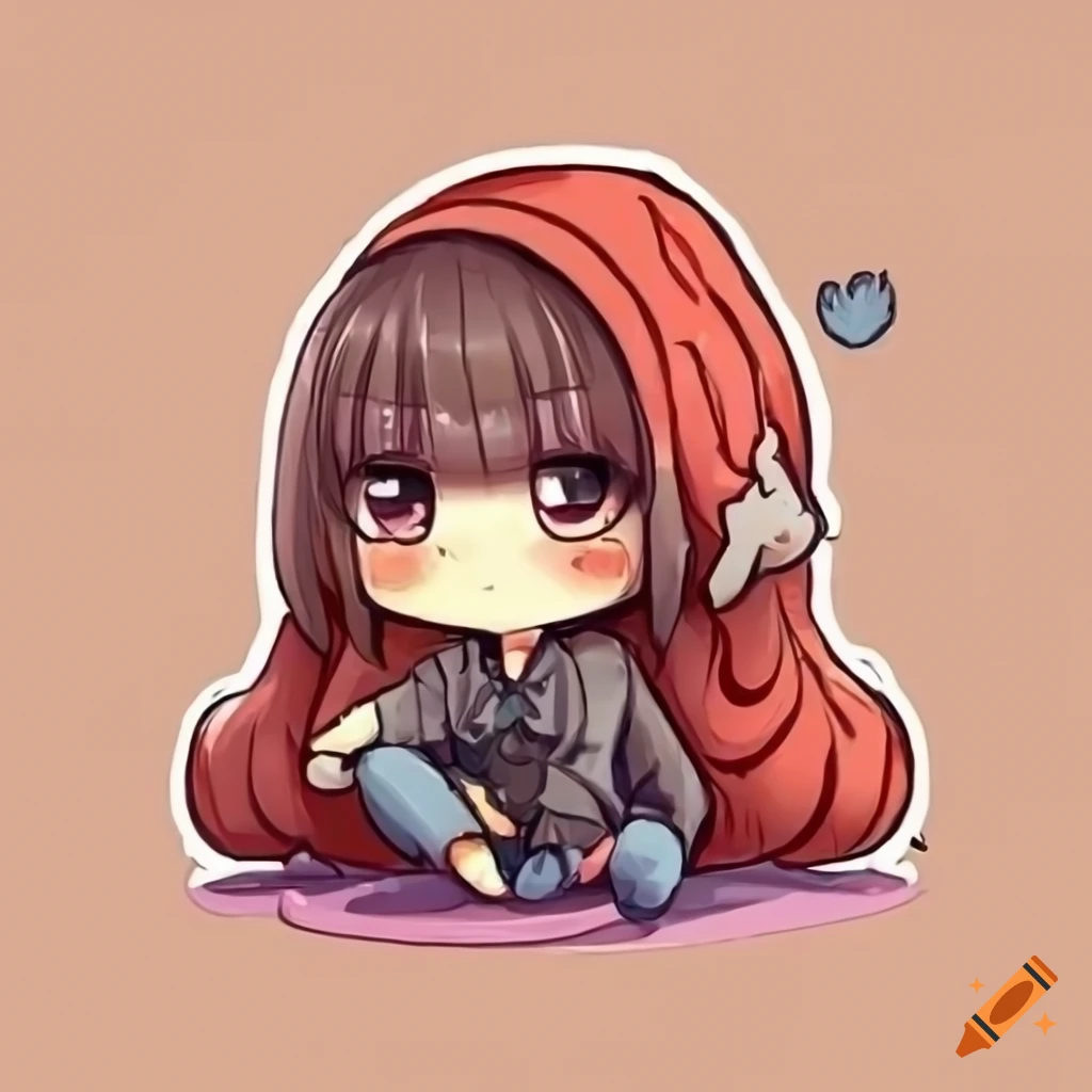 Cute chibi gangsters illustration