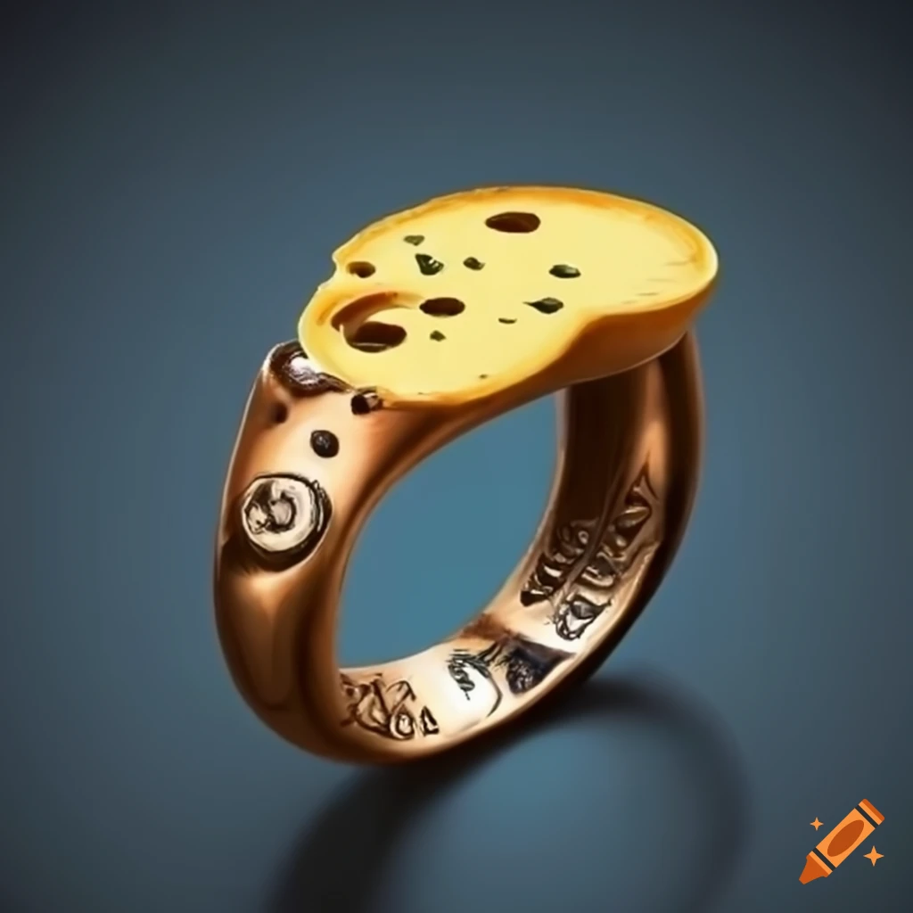 Fantasy ring with a cheese setting