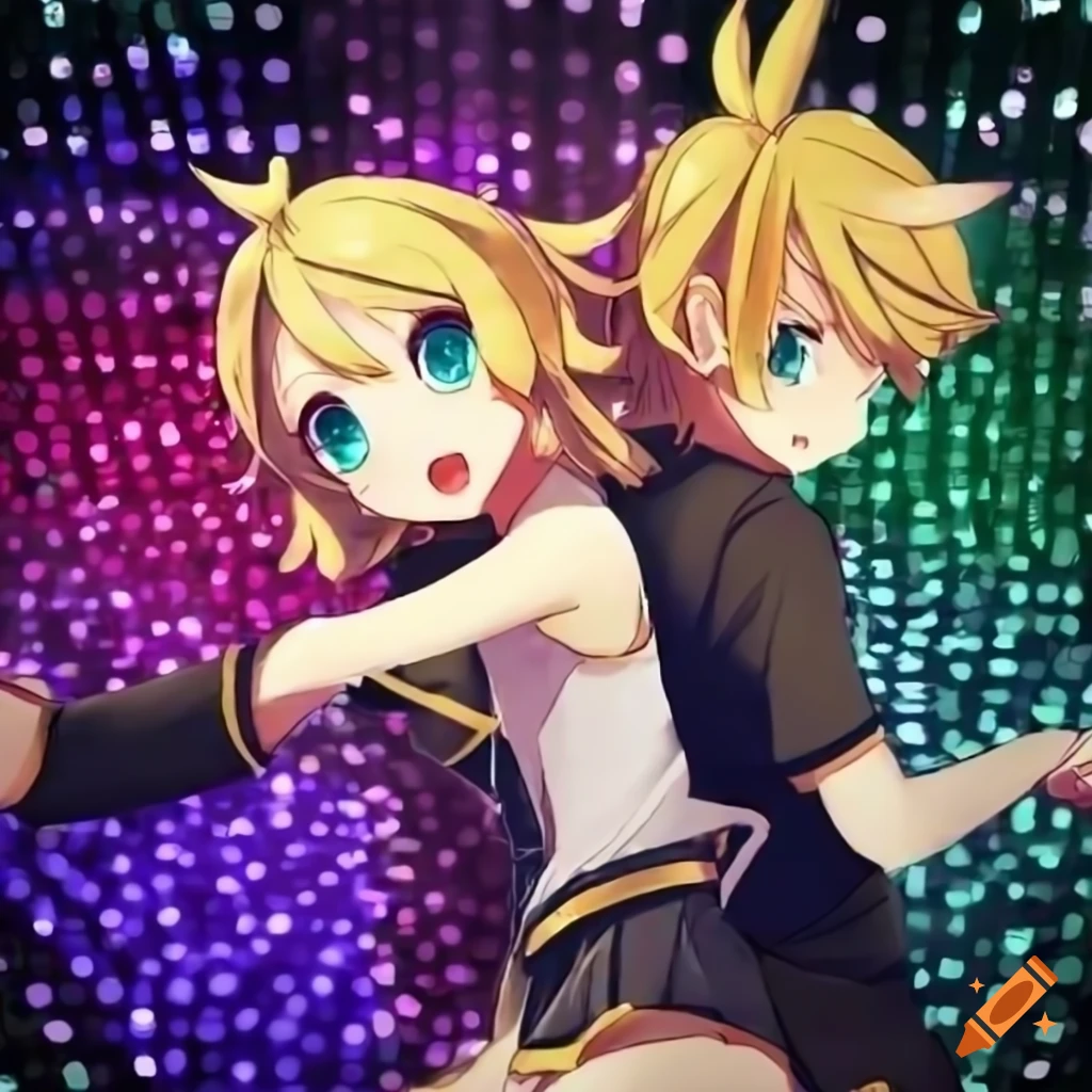 Kagamine Rin And Kagamine Len Dancing Under Disco Lights On Craiyon