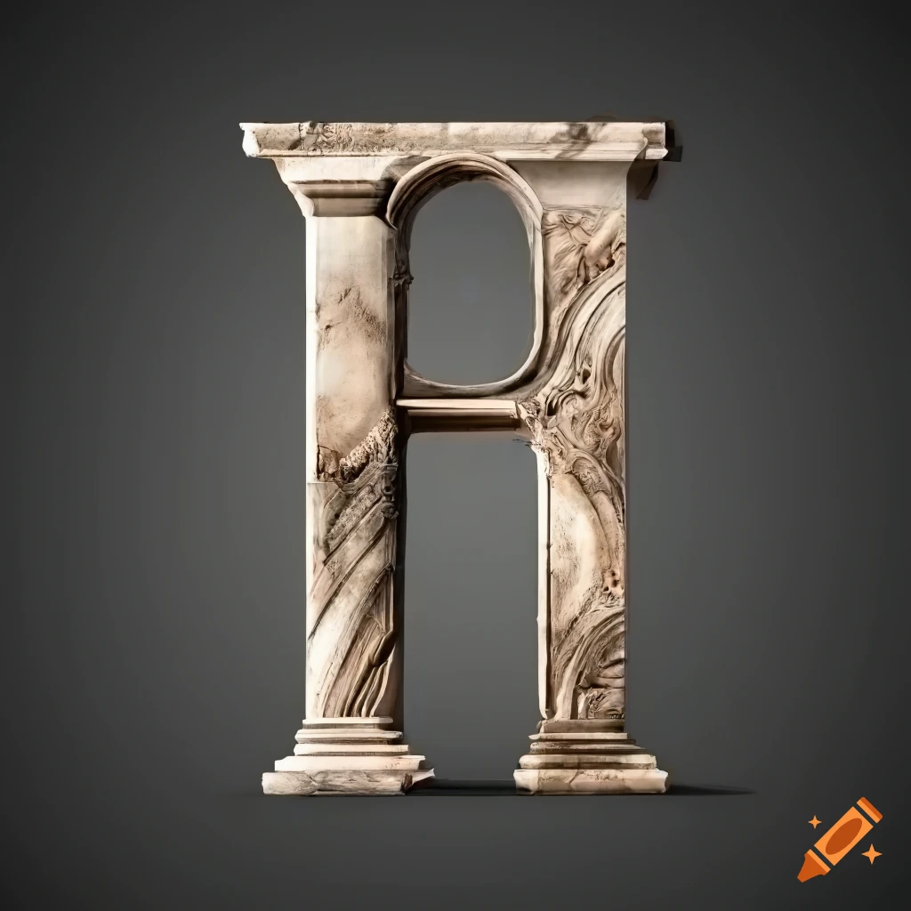 Ultra realistic marble engraved letter 'A' on Craiyon