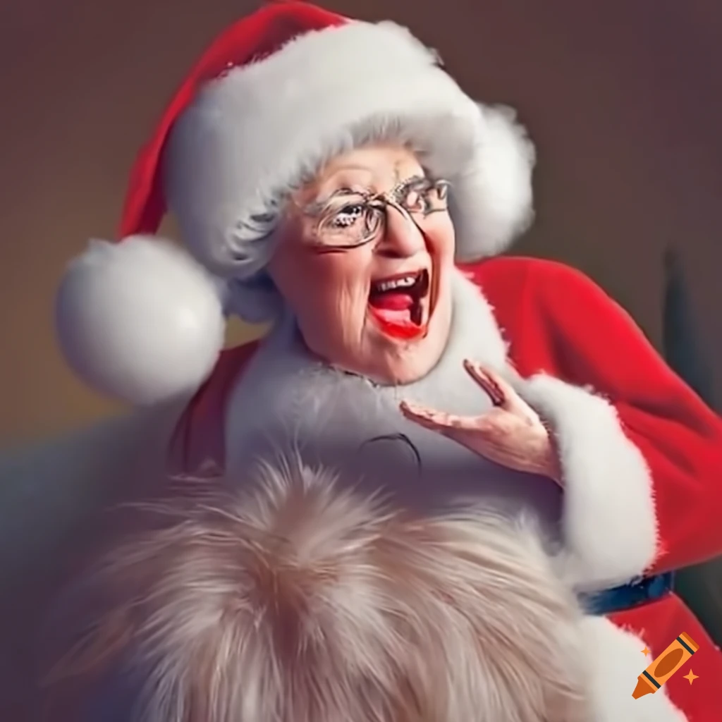 Funny image of mrs. claus shouting at santa