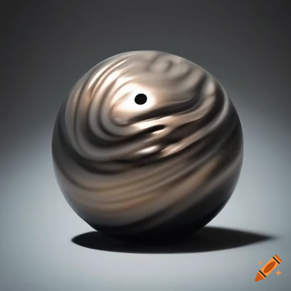 Abstract image of a liquid metal sphere