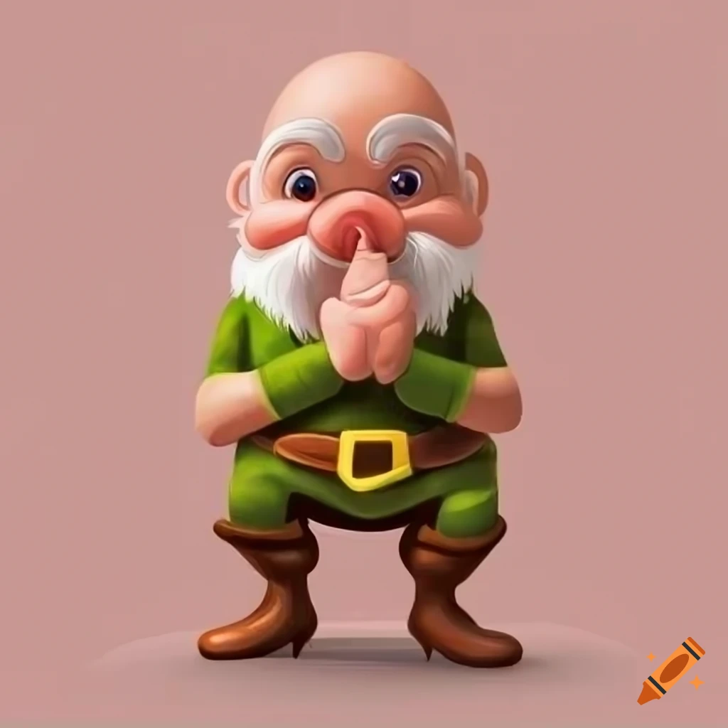Cartoon of a dwarf with a funny pose