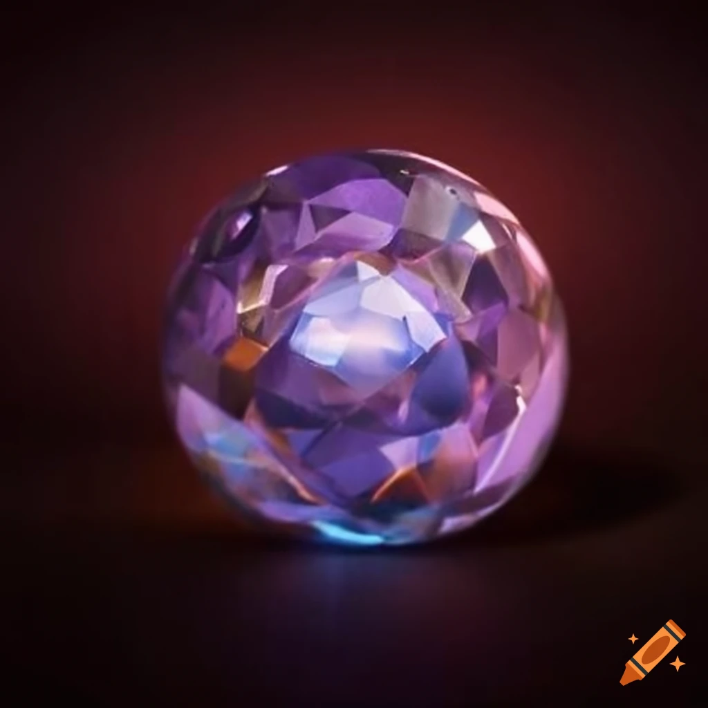 Stylized rough jewel gemstone ball on Craiyon