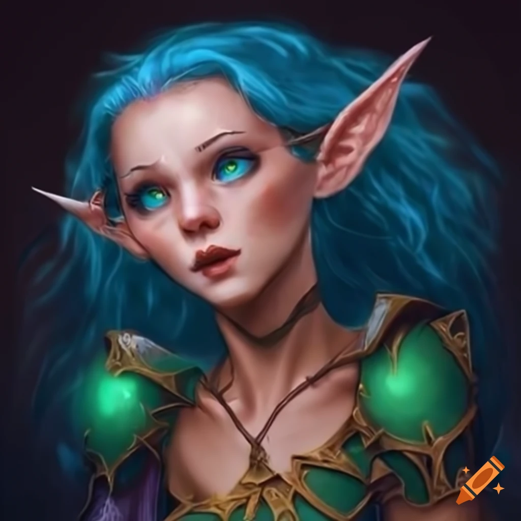 Illustration of a magical elf on Craiyon