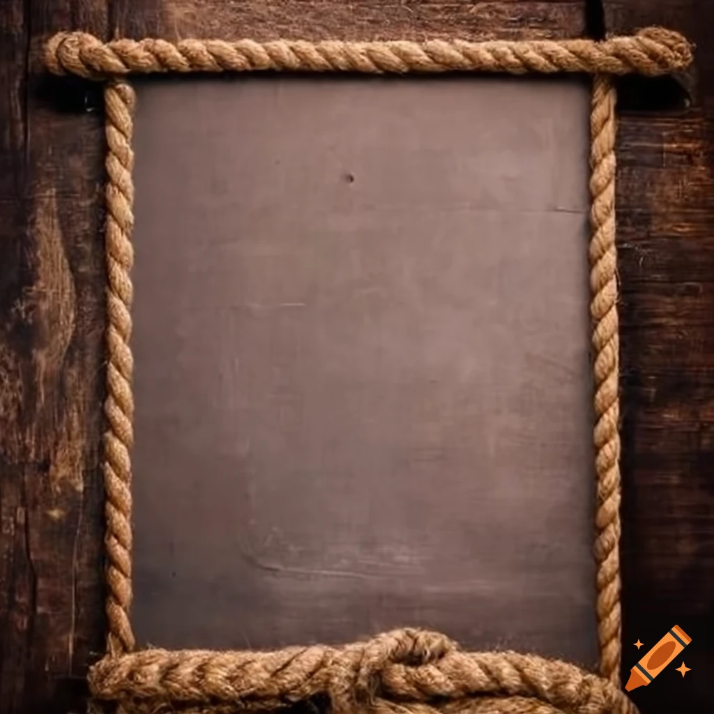 Vintage school board with rustic rope decoration
