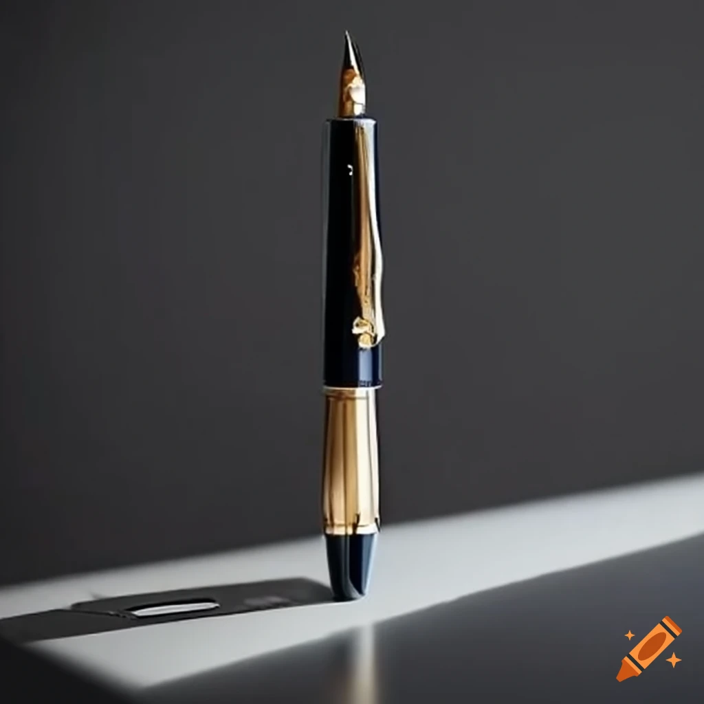 Elegant fountain pen on a desk