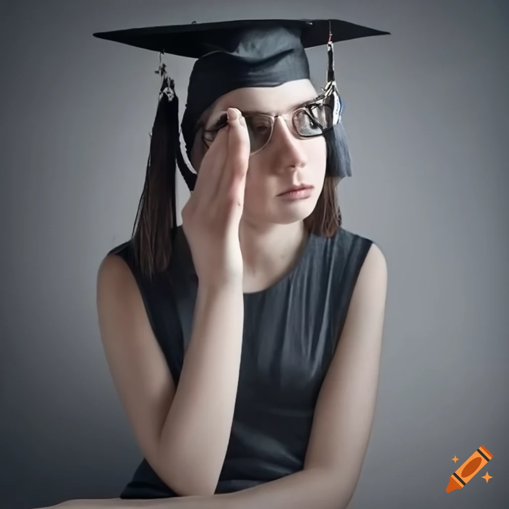 Graduating communication design student