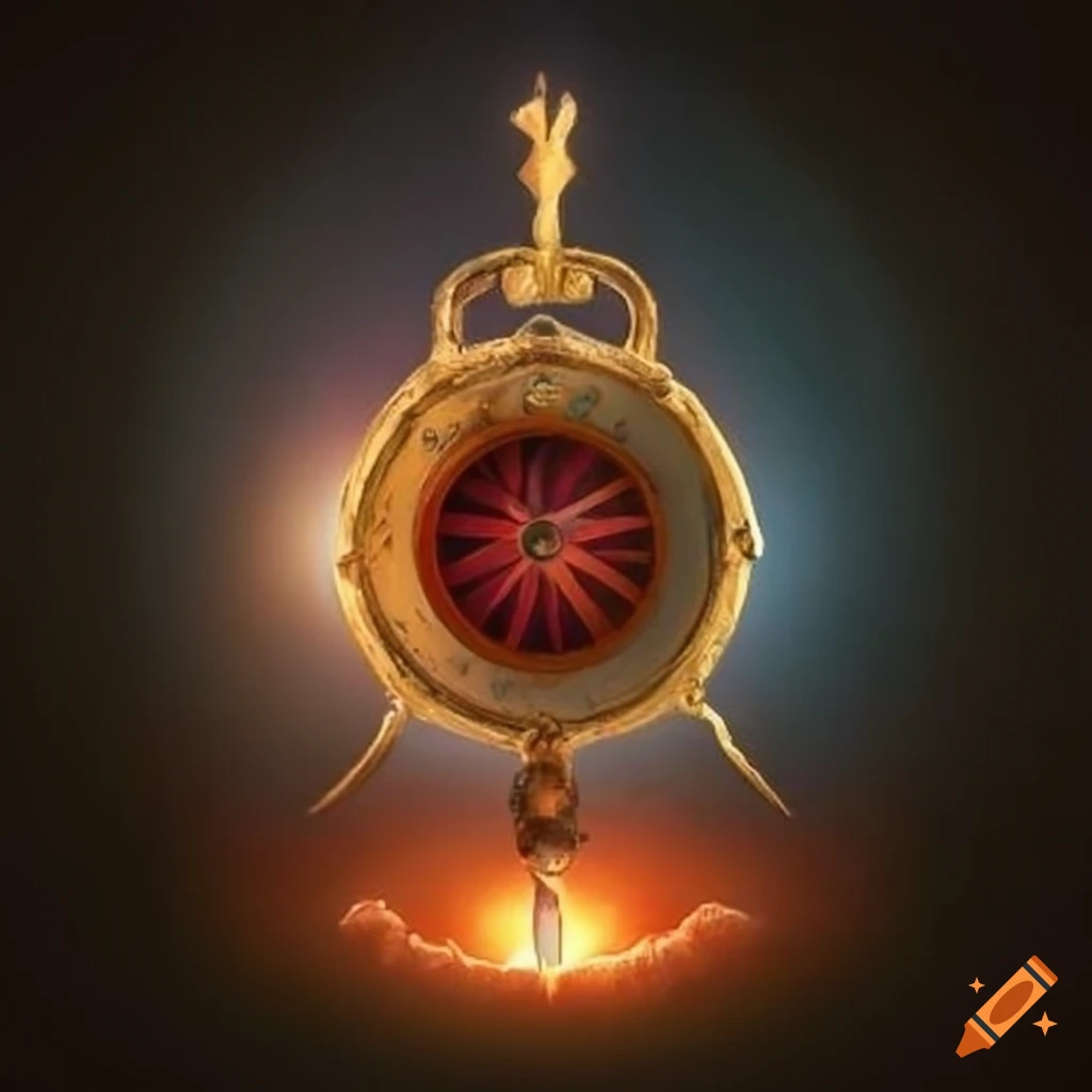 Artistic representation of a magic compass