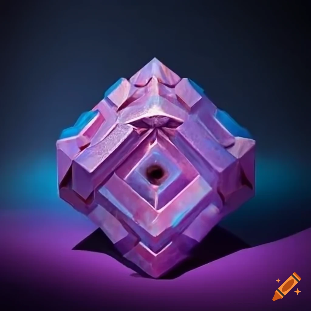 Image of a sacred cube artifact on Craiyon