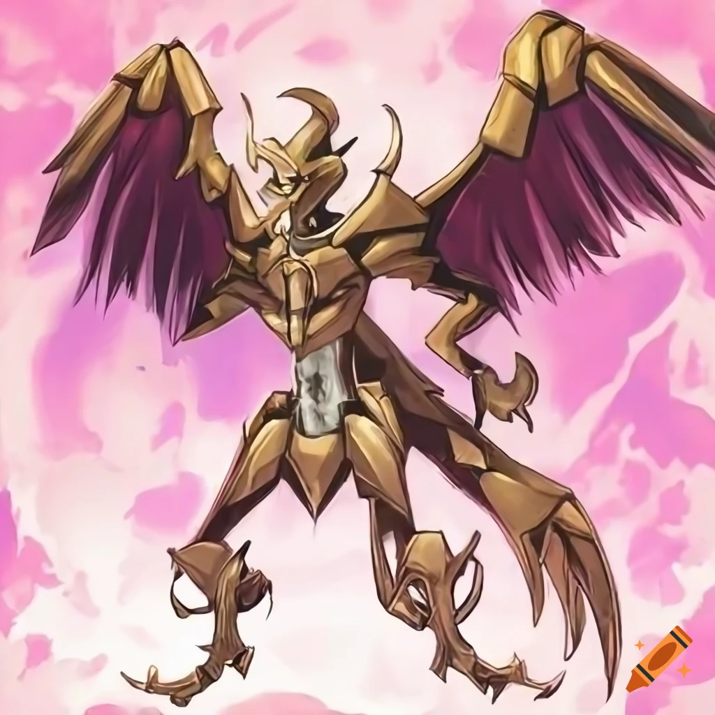 Winged imp illustration in yugioh style