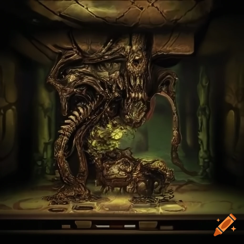 Creepy 2D Metroid game with slimy alien creatures on Craiyon