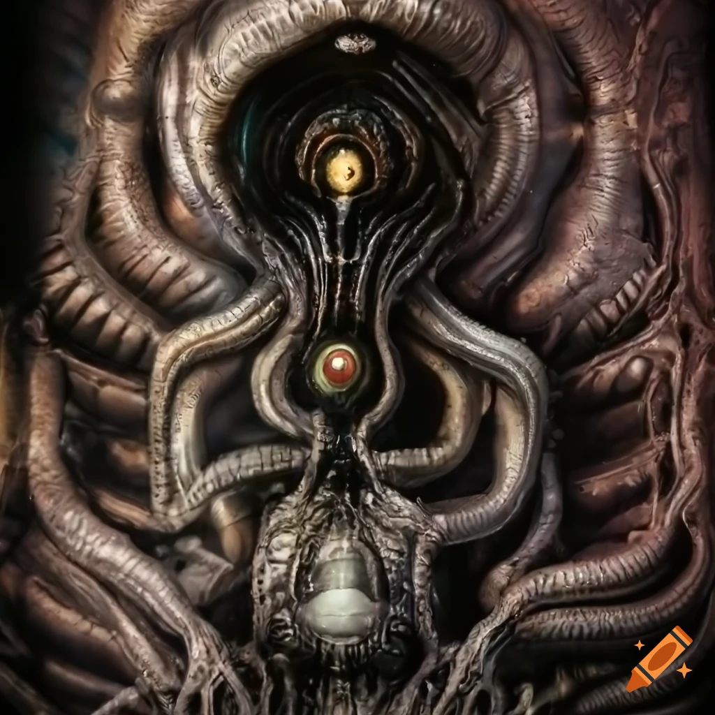 H r giger inspired creepy alien in a 2d game