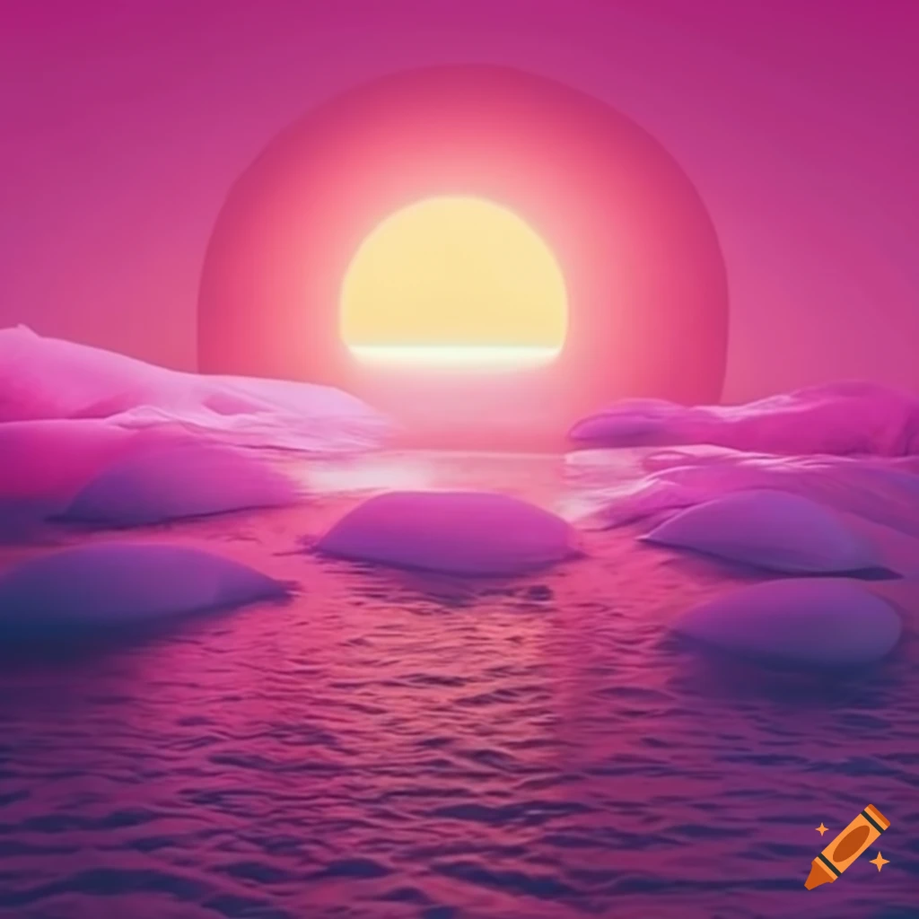 Sunlight shining in a pink bedroom