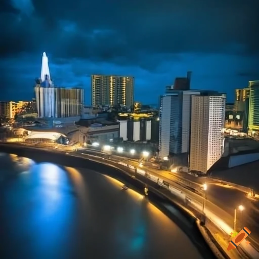 Cityscape of abidjan, the economic capital of ivory coast