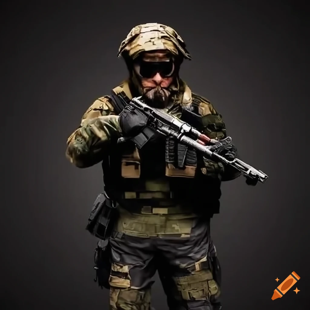 Image of a tactical operator dog on Craiyon