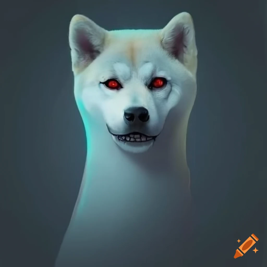 Mystical white akita inu and shiba inu on Craiyon