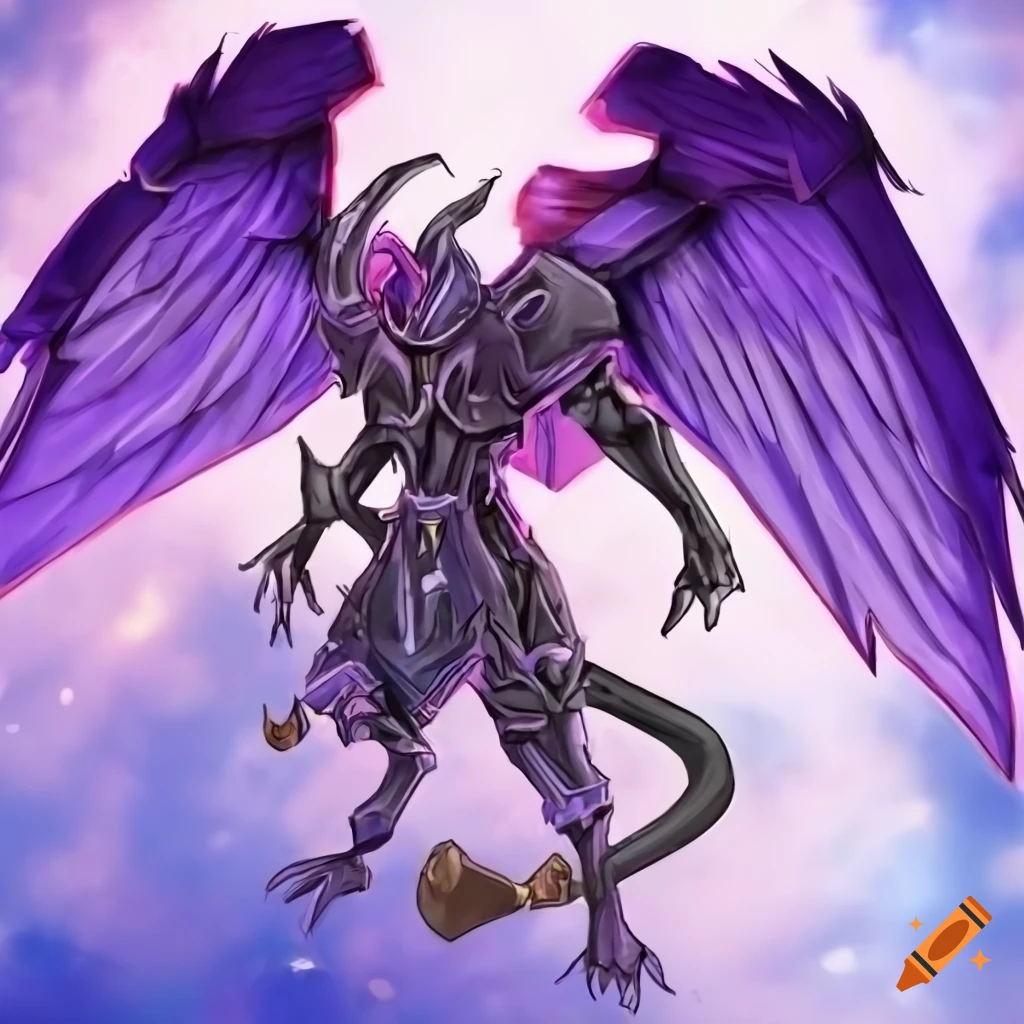 Illustration of a winged imp with long pointy ears