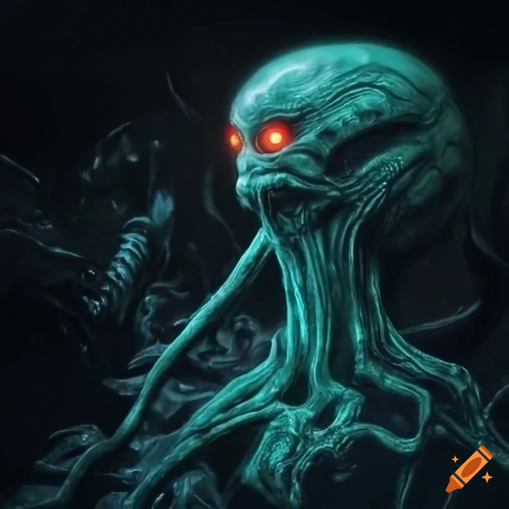 Creepy 2D metroid game with slimy alien creatures on Craiyon