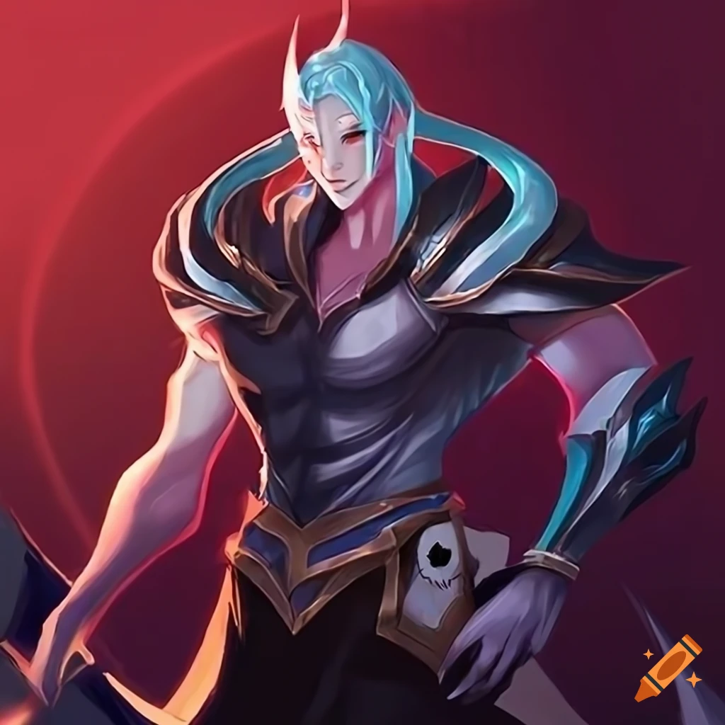 Digital art of kayn and yone from league of legends