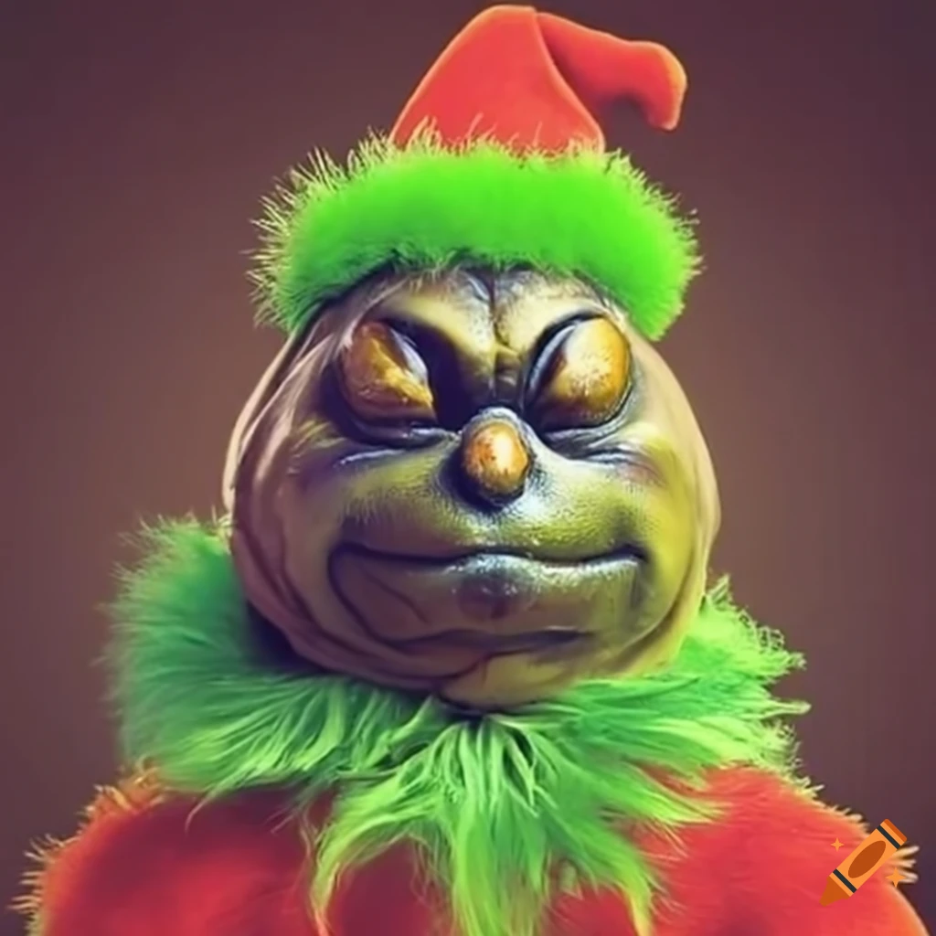 Grinch-themed russian tortoise costume