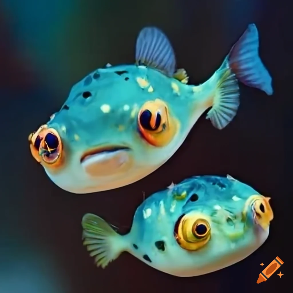 Pufferfish having a staring contest at a wedding