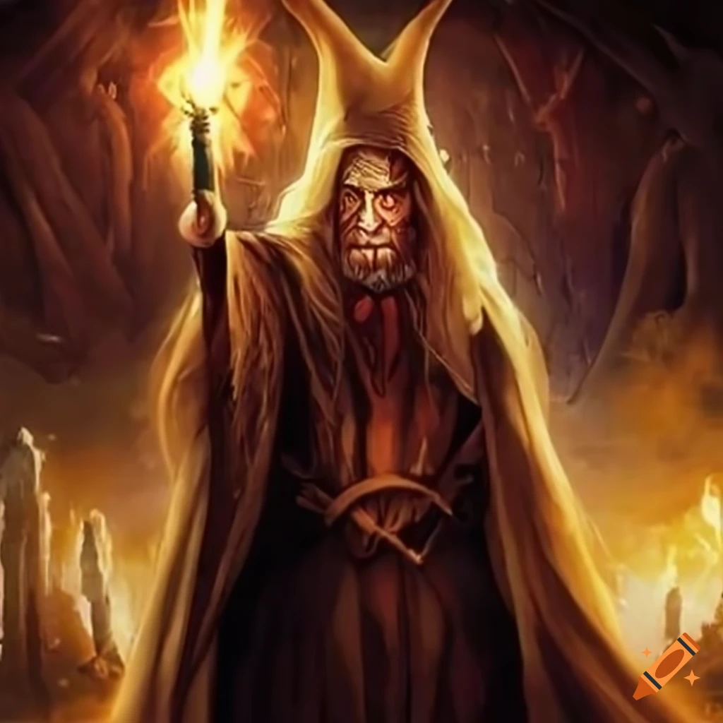 Image of a wizard casting a spell on Craiyon