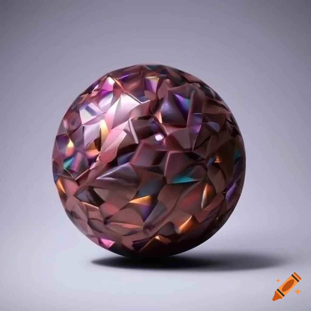 Stylized rough gemstone sphere on Craiyon