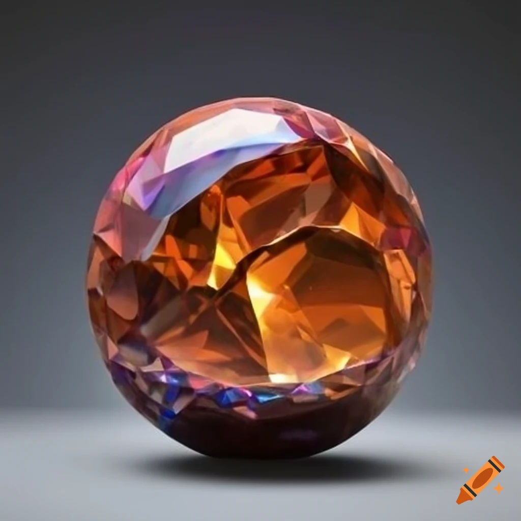 Stylized rough jewel gemstone ball