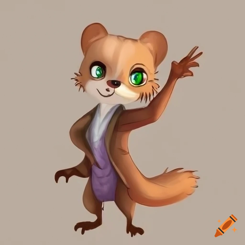 Cartoon weasel character
