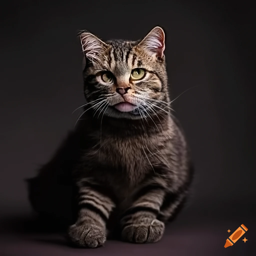 Cat with adorable mittens