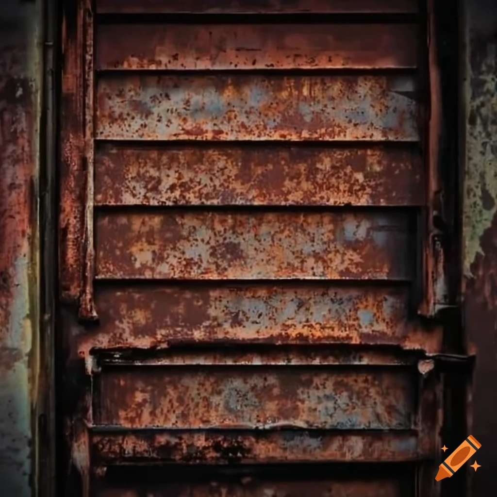 Rusty factory window texture