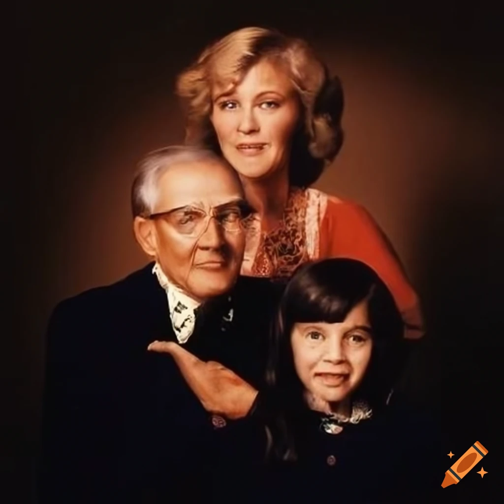 Vintage family photo of the milligan family