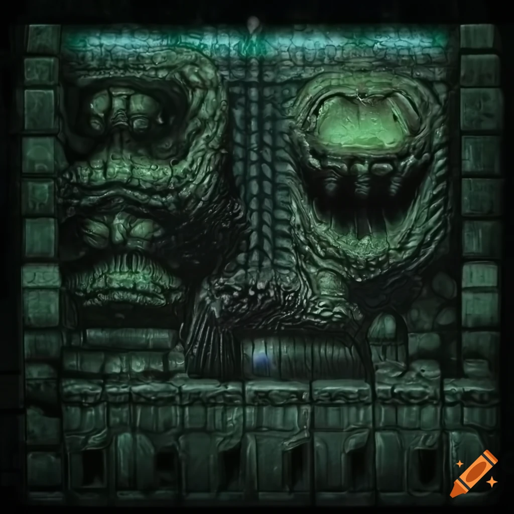 H r giger inspired alien in a creepy 2d game