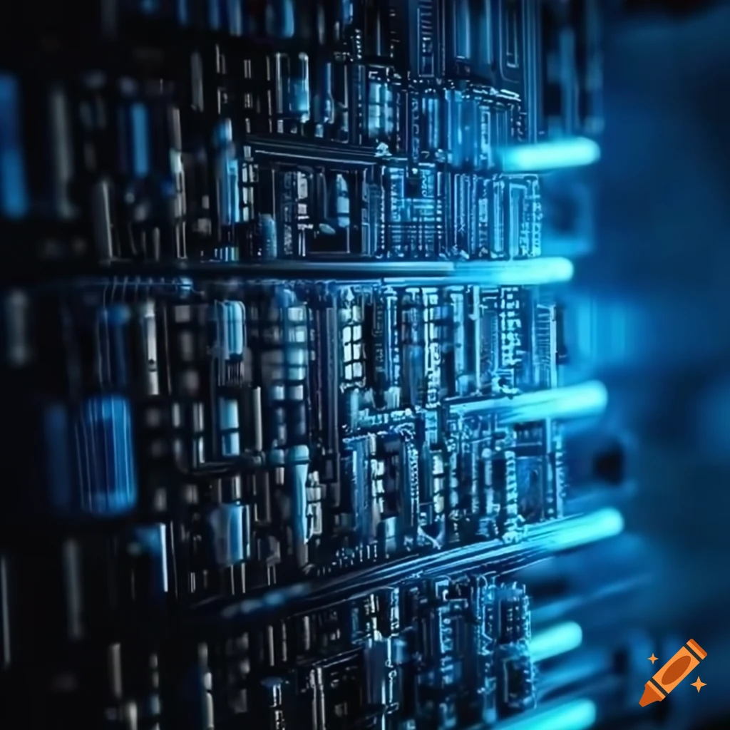 Glowing high tech circuit for it service desk