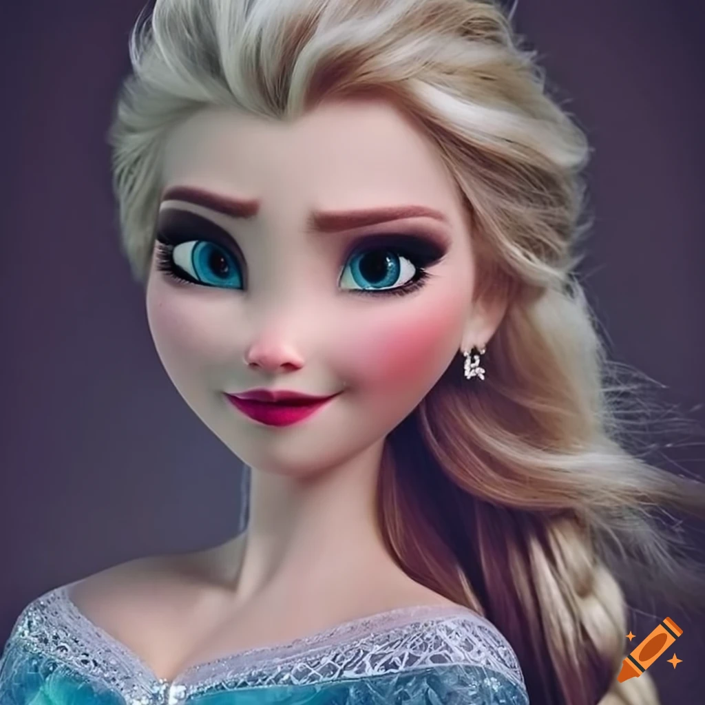 Sensual-looking portrait of elsa in high resolution on Craiyon