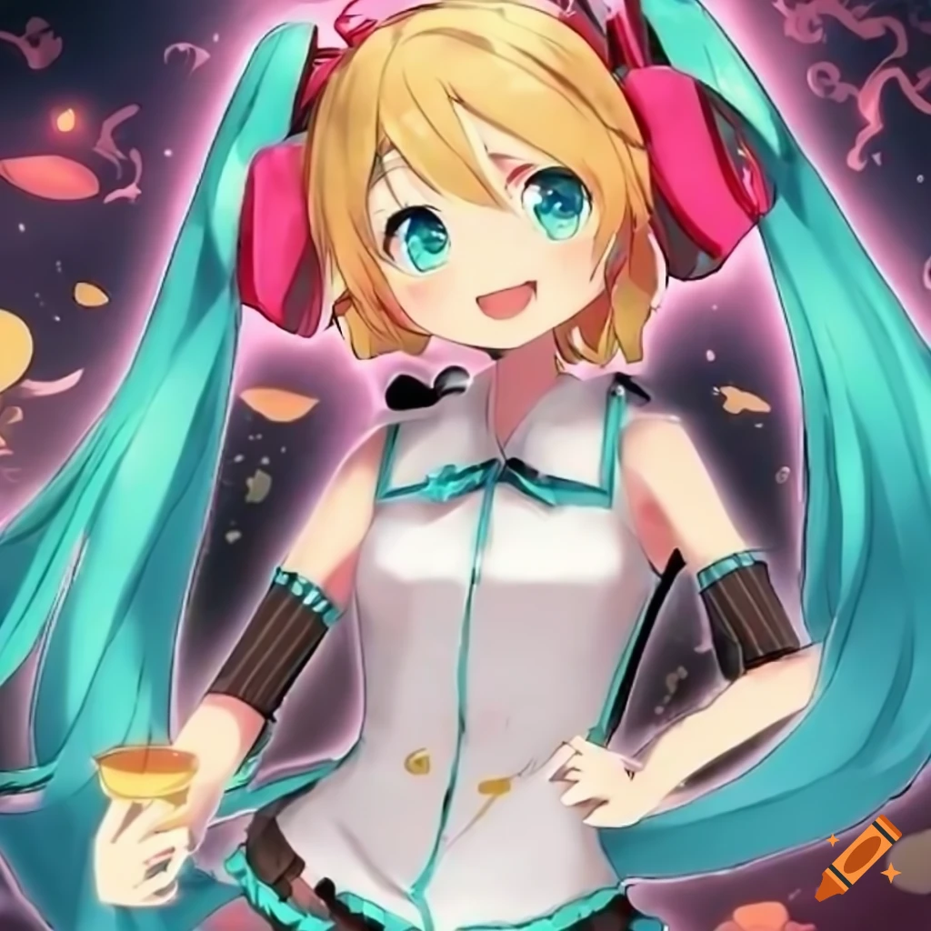 Sharp and high-quality digital art of miku and rin kagamine