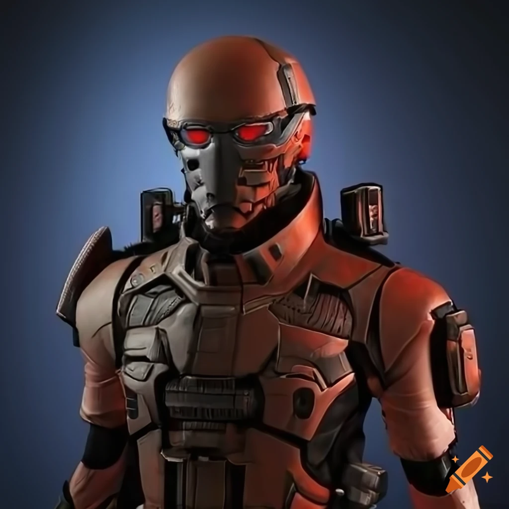 Ultra HD sculpture of a male soldier in futuristic military dress uniform on Craiyon