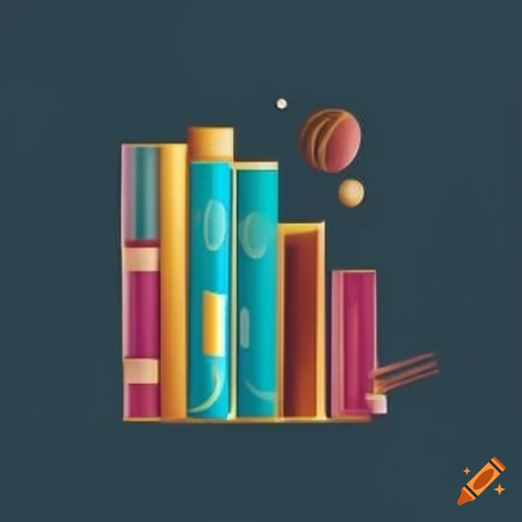 Sophisticated logo for a modern library on Craiyon