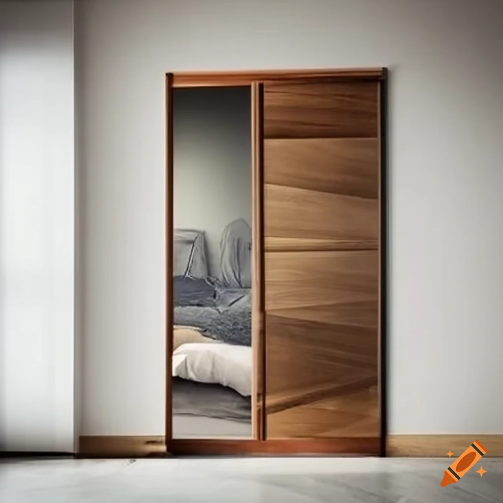 Modern interior sliding door with top fascia on Craiyon