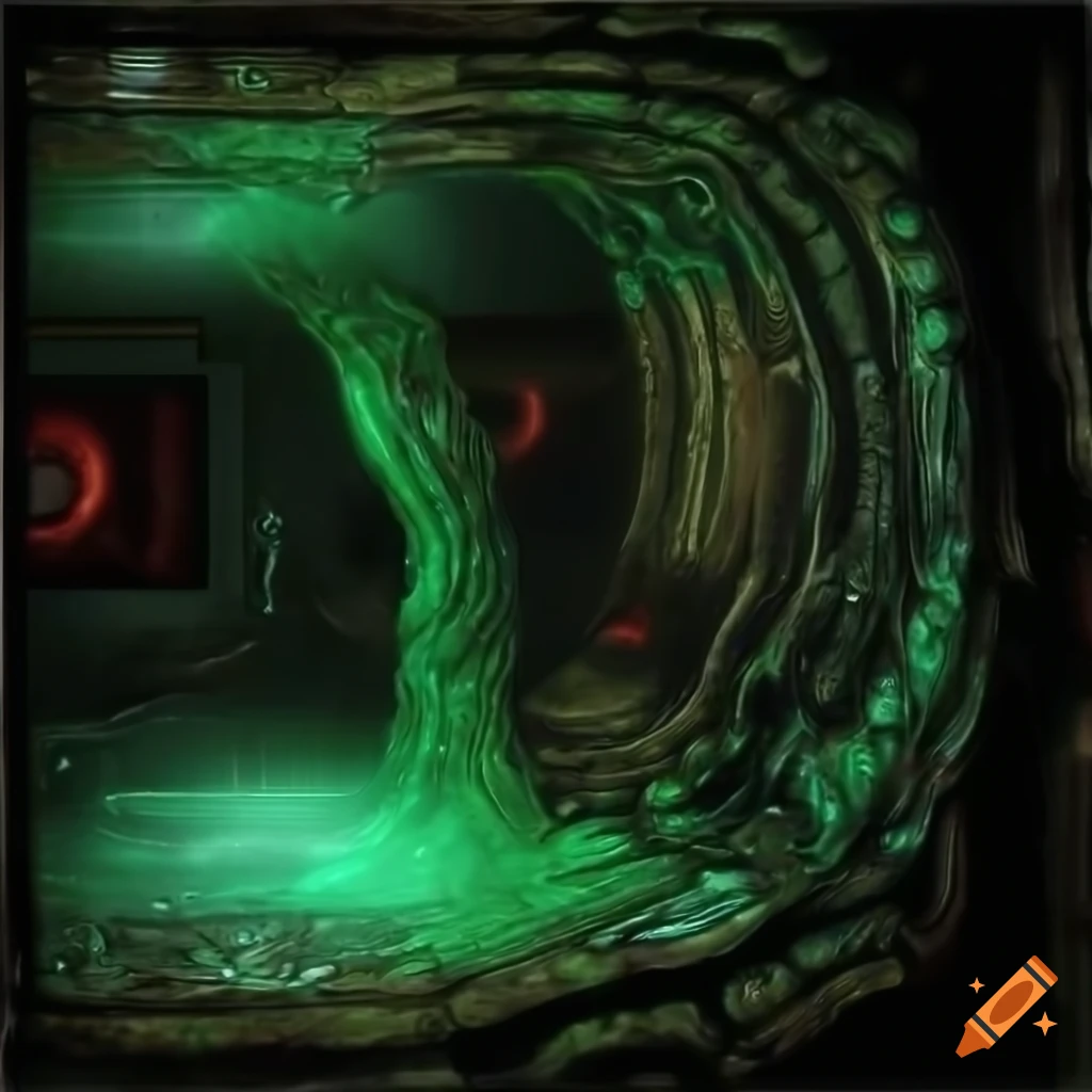 H r giger inspired creepy alien in a 2d game