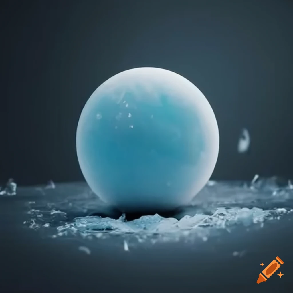 Ice ball with rough texture