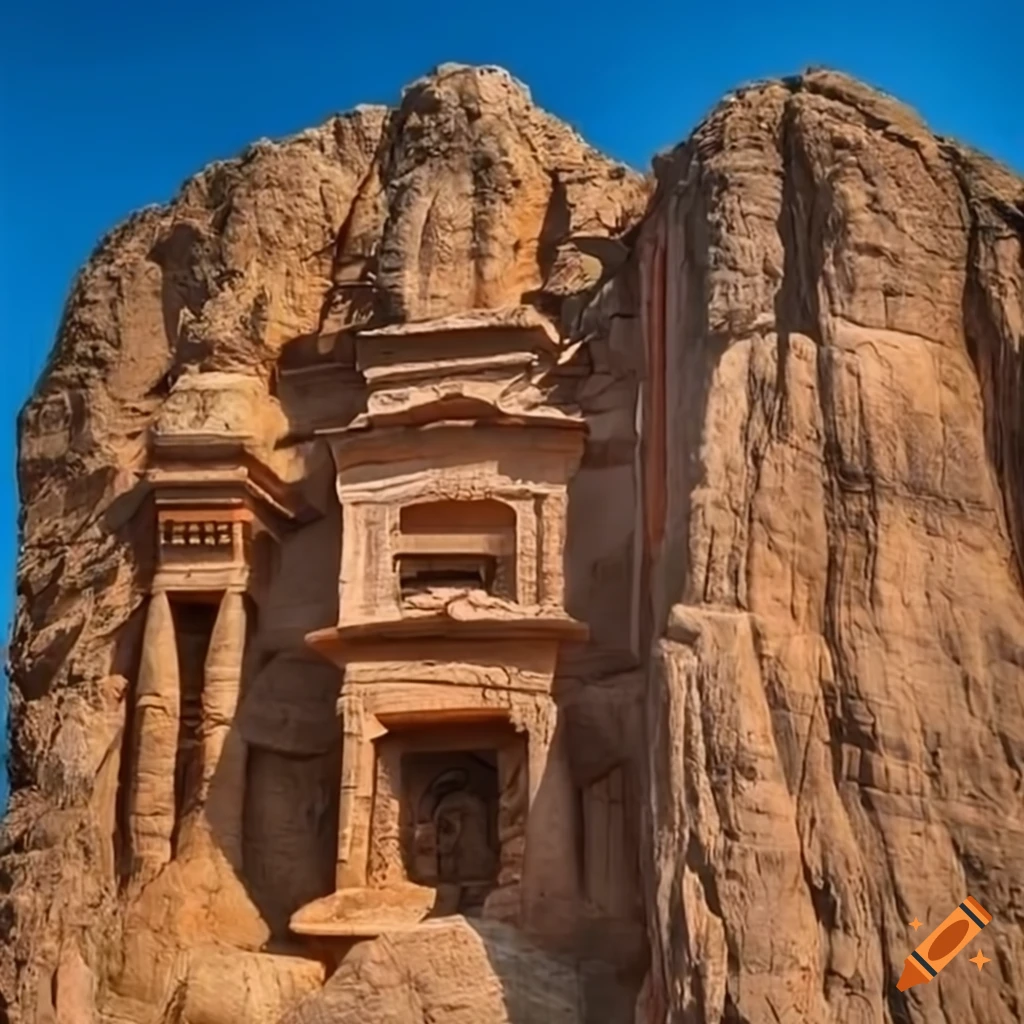 Houses carved into rock walls