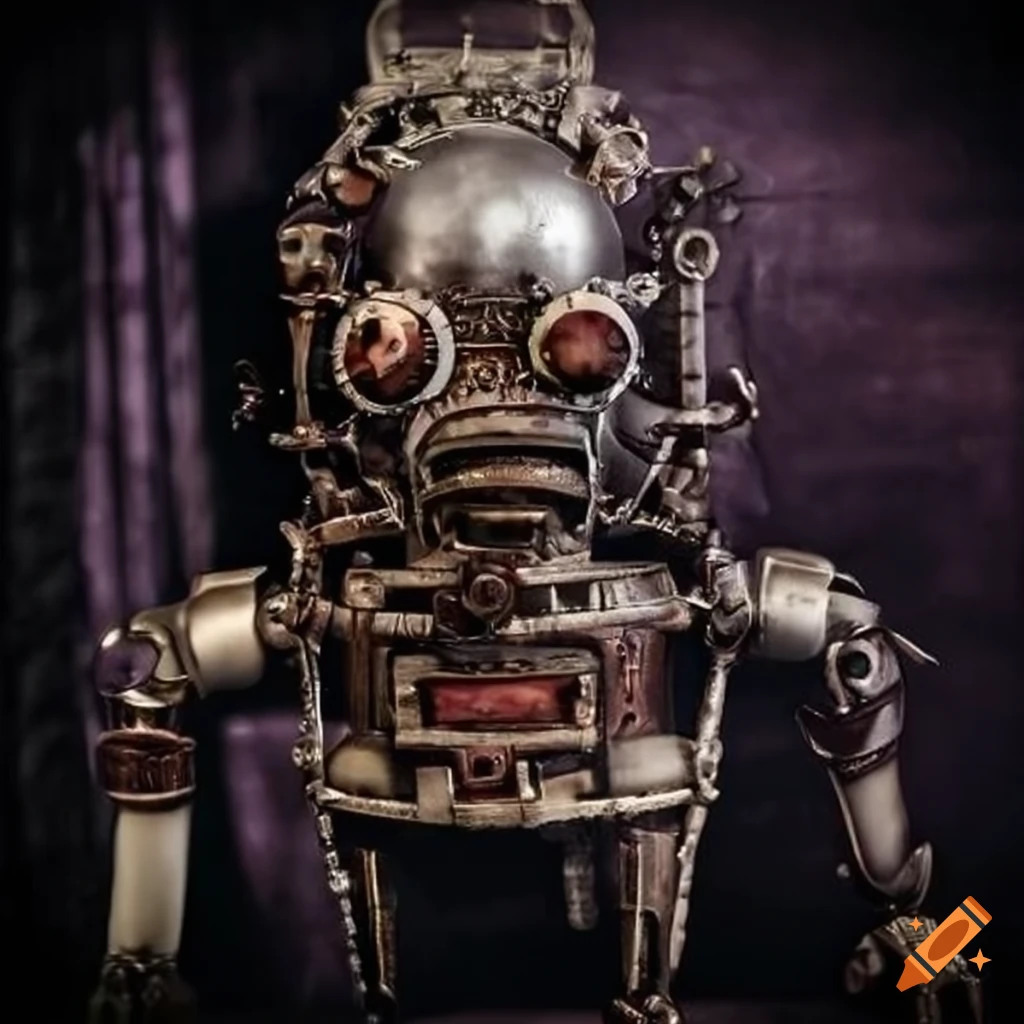 Metal gothic steampunk vampire robot