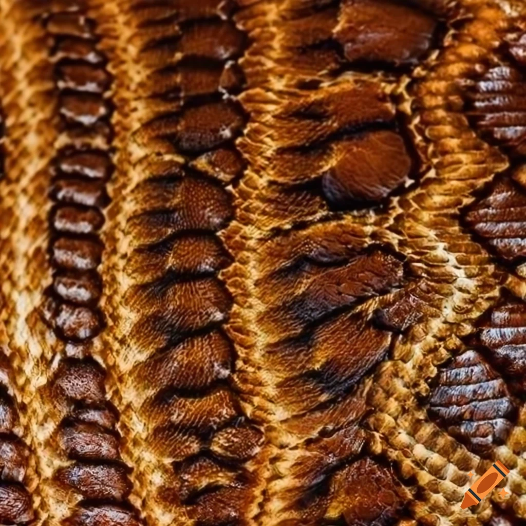 Close-up of snake skin texture on Craiyon