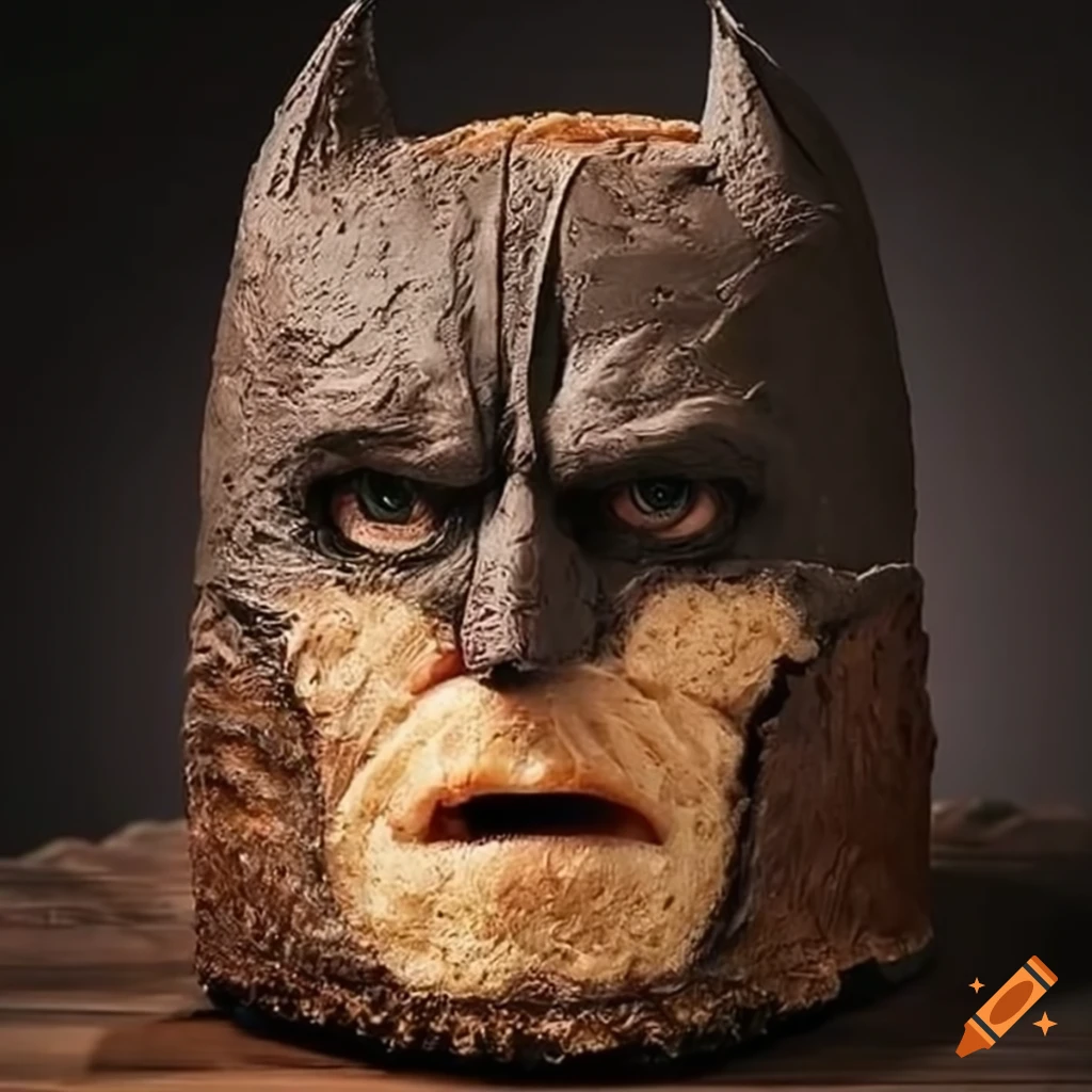 Edible batman bread sculpture